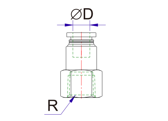 Airtac SUS316: Push to Connect Fitting, Female Connector - X-S6-NPCF1/ – Trimantec