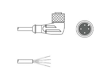 Leuze KD U-M12-5A-V1-050: Connection Cable - 50132079 – Trimantec