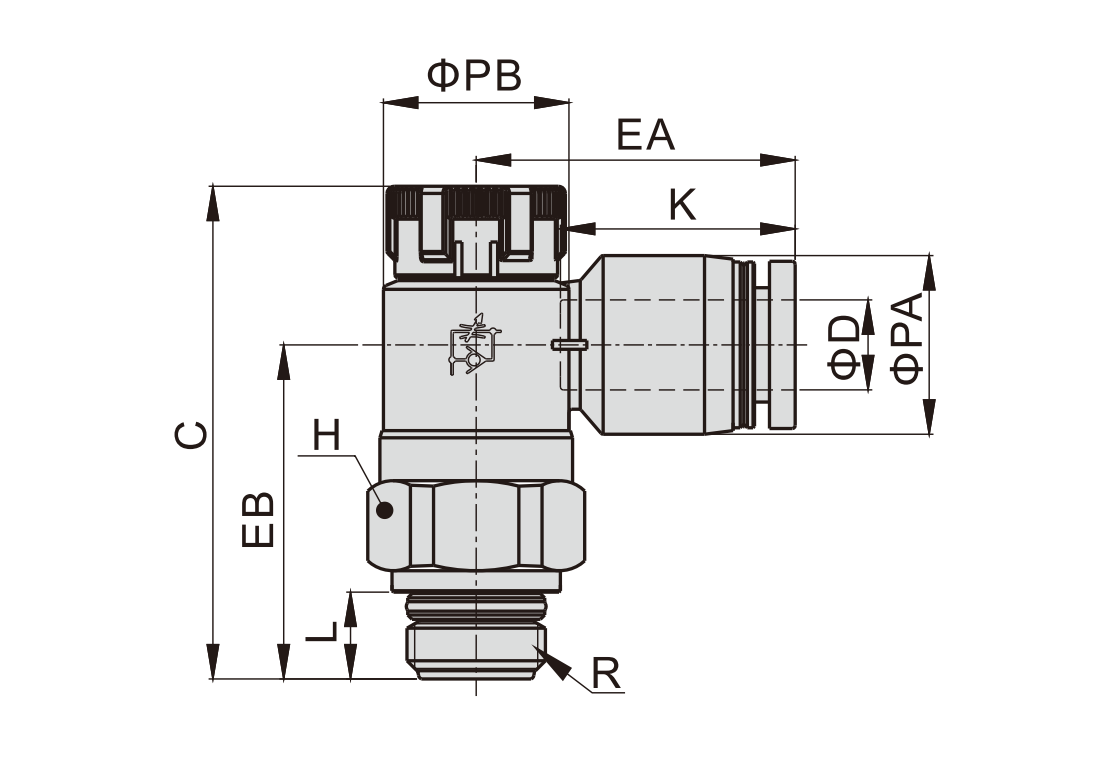 Airtac GPTL: Pneumatic Speed Controller - GPTL601A (MOQ 10 pcs) - Trimantec.com