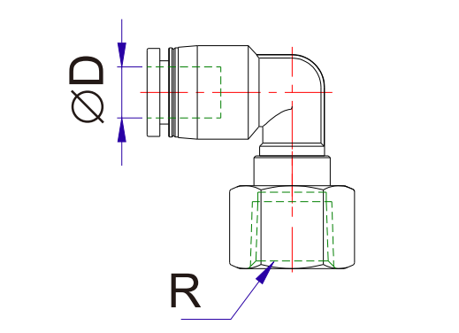 Airtac SUS316: Push to Connect Fitting, Female Connector - X-S6-NPLF1/ – Trimantec