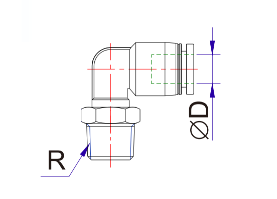Airtac SUS316: Push to Connect Fitting, Male Connector - X-S6-NPL3/8-1 – Trimantec
