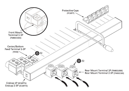 Noark Busbar-UL1077: Comb Bus Bar Endcap-EC10771 – Trimantec
