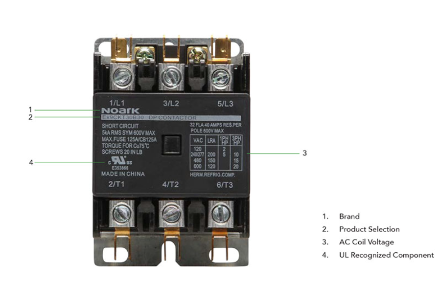 Noark Ex9CKT: Screw Definite Purpose Contactor - Ex9CKT40A20B6Q – Trimantec